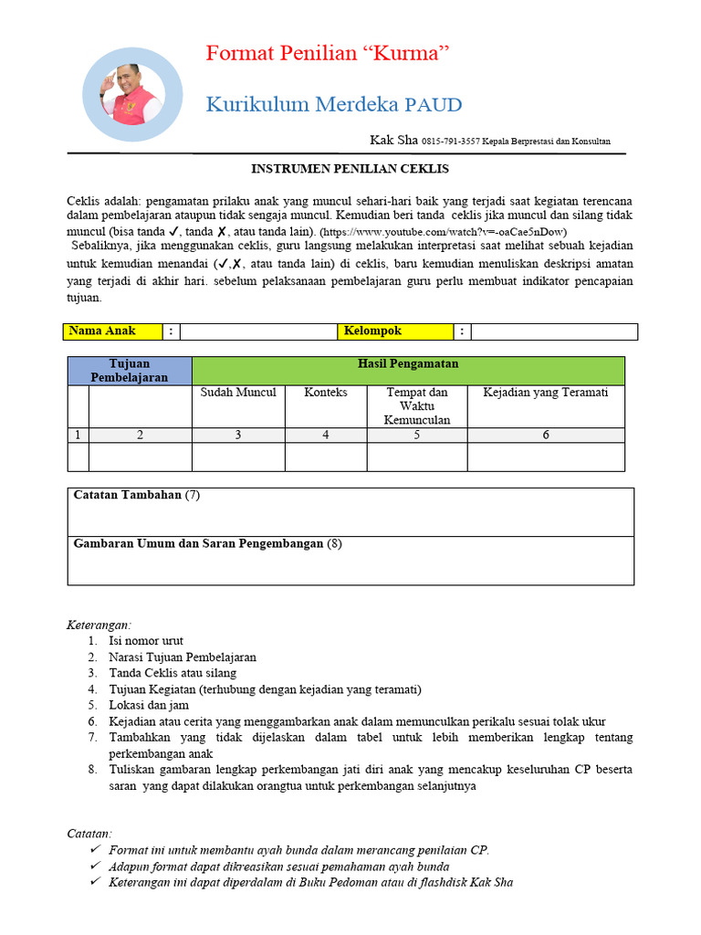 Penilaian Ceklis | PDF