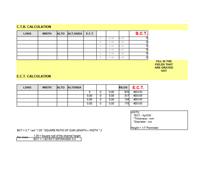 Theoretical Calculation of BCT From Ect and Vice Versa. | PDF ...