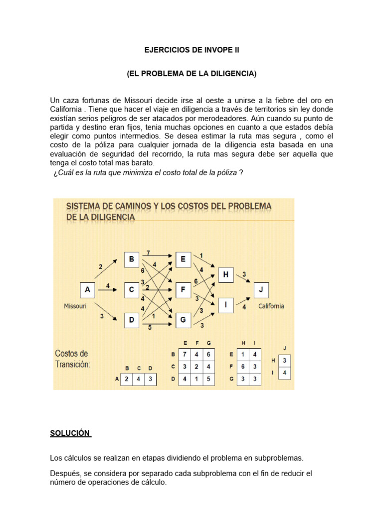 Problemas de INVOPE II JOSE LUIS CARDENAS CASTILLO INGENIERIA INDUSTRIAL CGQT 7 CICLO | PDF