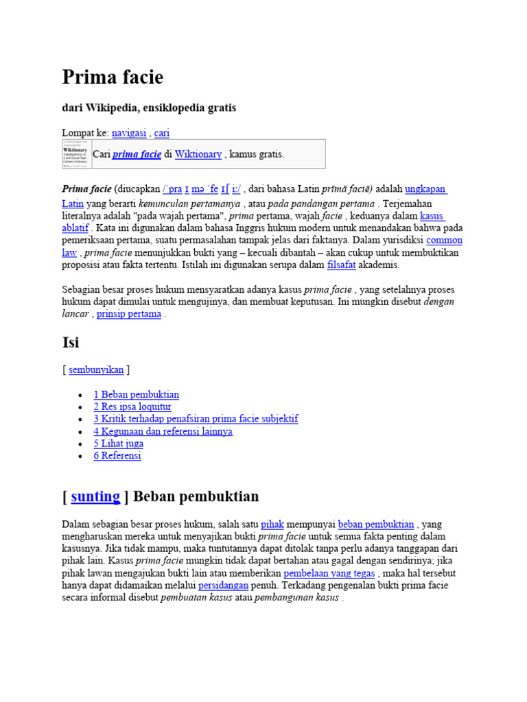 Prima Facie | PDF