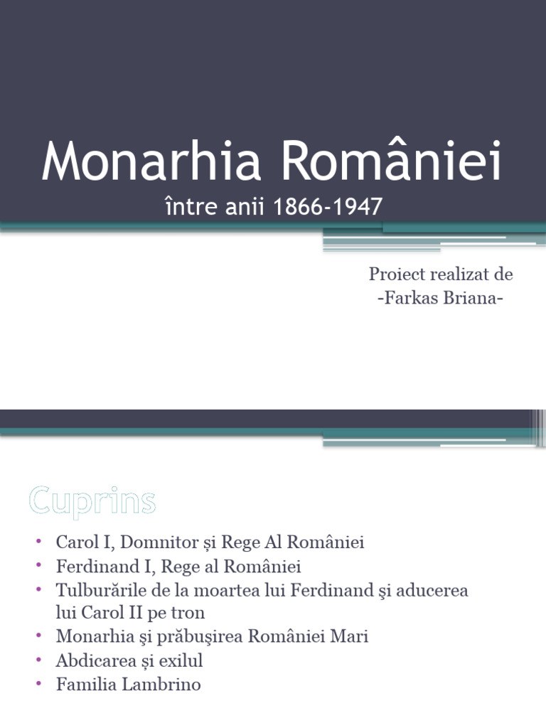 Monarhia României | PDF