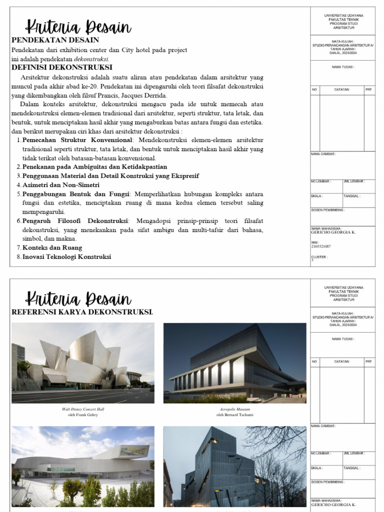 Kriteria Desain Arsitektur Dekonstruksi | PDF