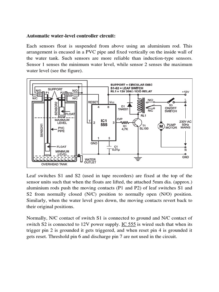 Water Level Controller | PDF