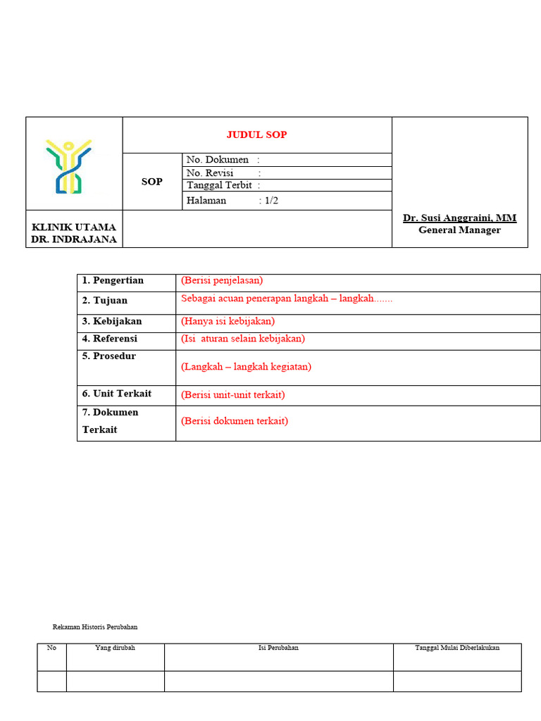 Contoh Draft Sop (1) | PDF