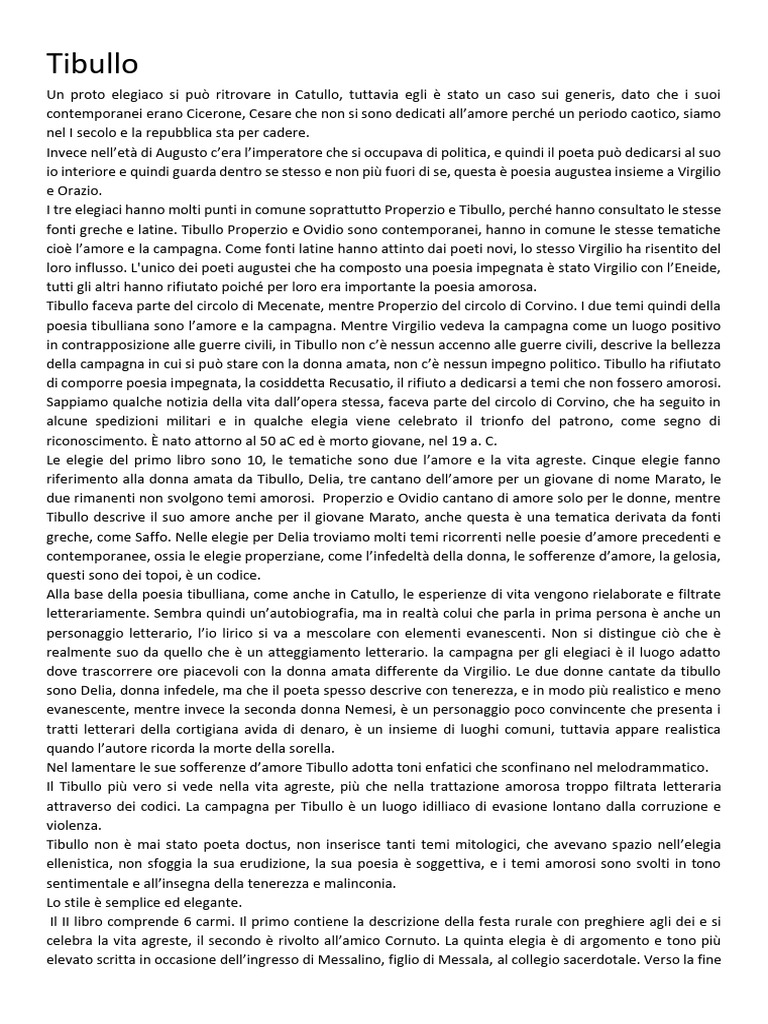 TIBULLO | PDF