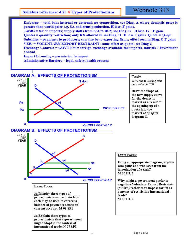 313 - 8 Types of Protectionism 1 4 | PDF