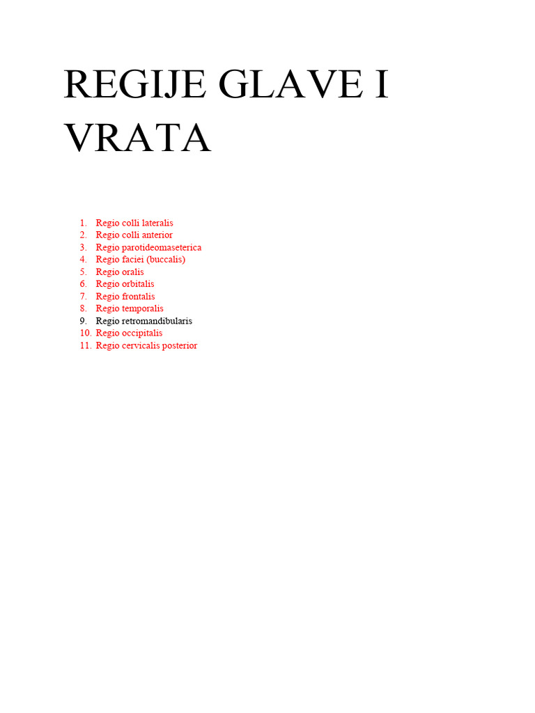 Regije-glava-i-vrate-praktični-iz-neuroanatomije | PDF