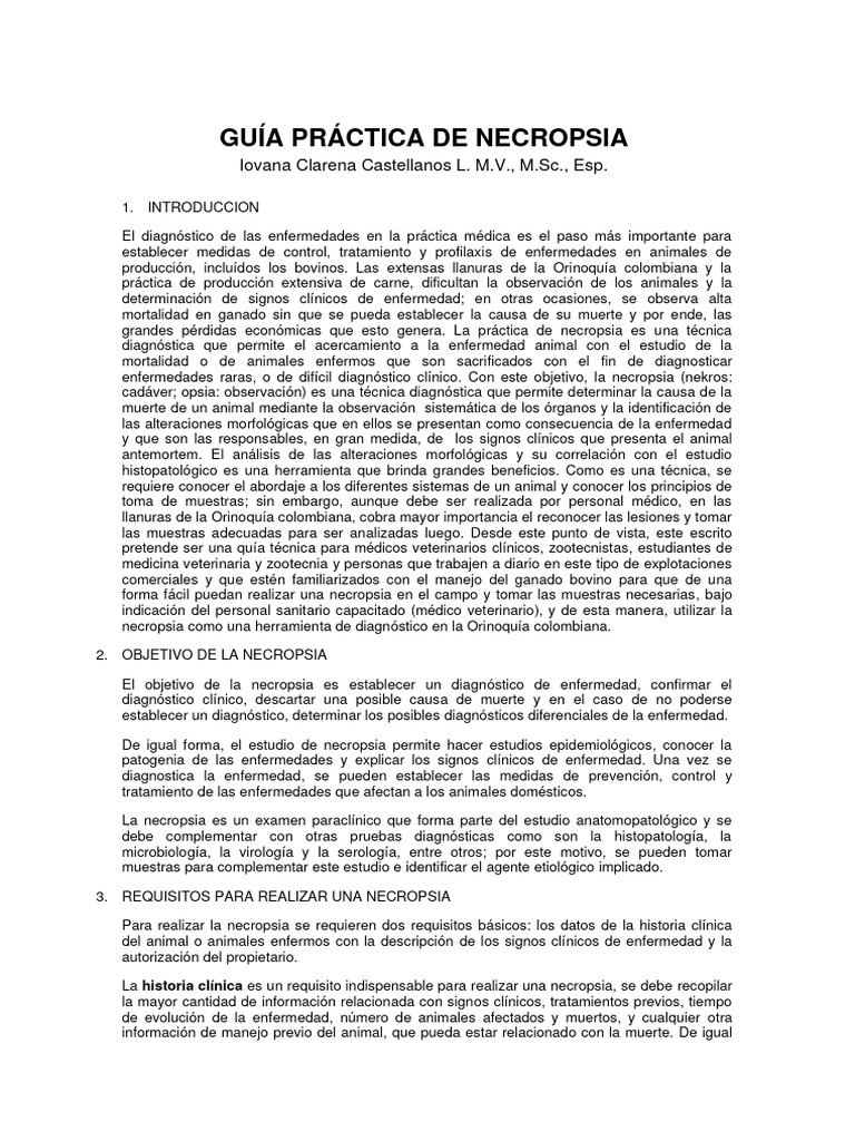 Guia de Necropsia | PDF | Corazón | Abdomen