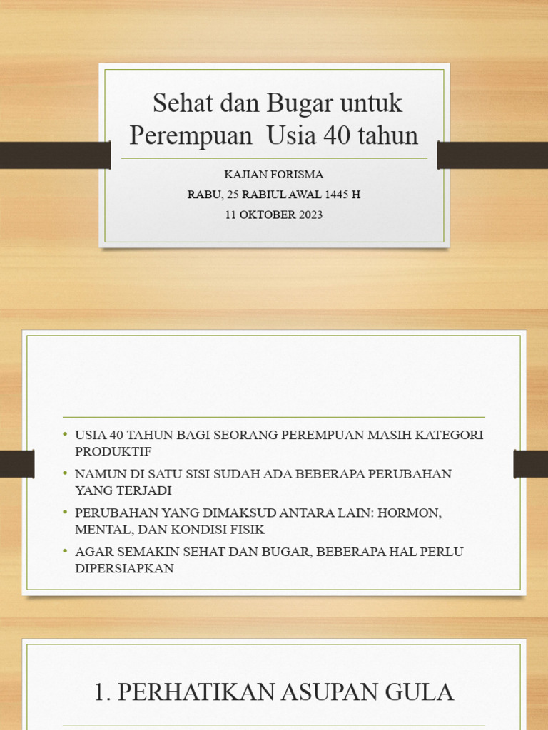 Sehat Dan Bugar Untuk Usia 40 | PDF
