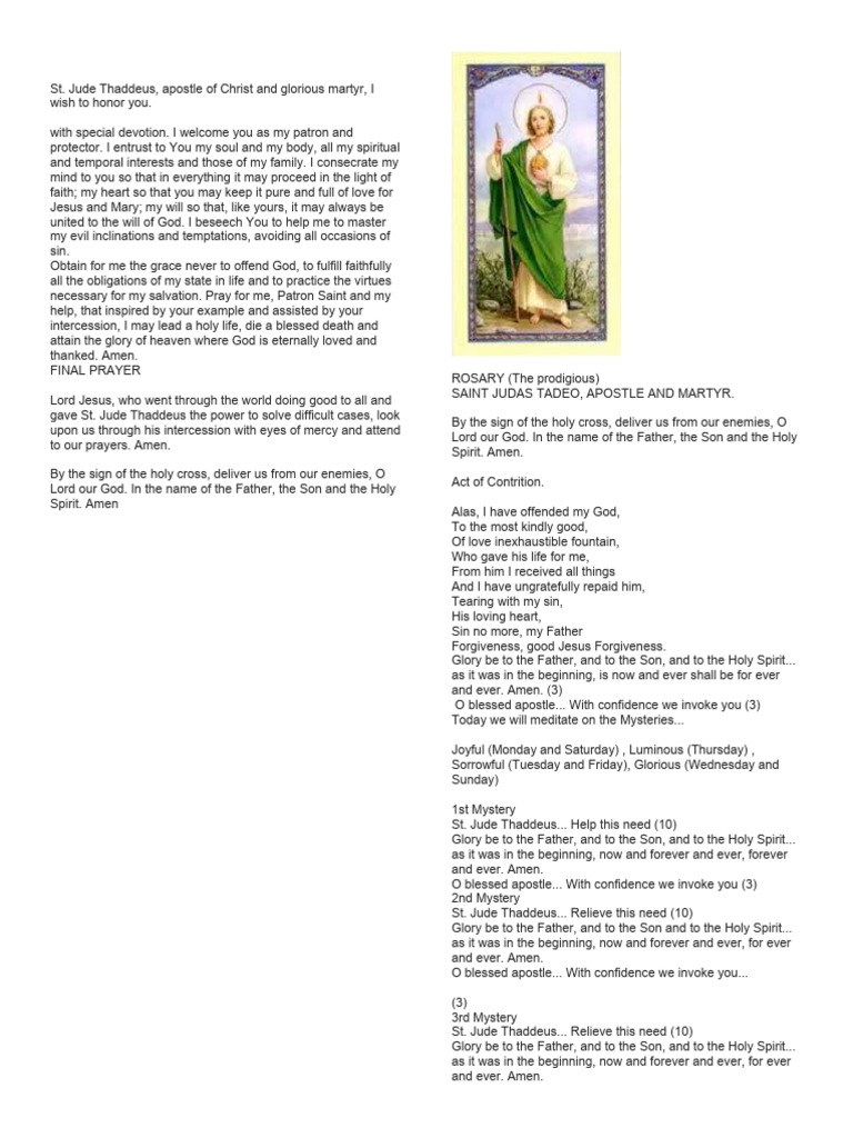 The Rosary of Saint Jude | PDF