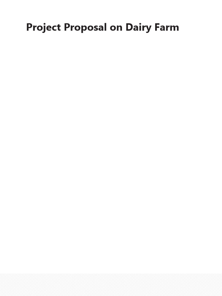 Dairy Farming Project Proposal | PDF | Fodder | Cattle