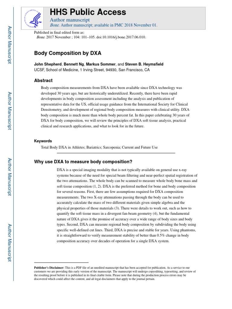 Body Composition by DXA | PDF