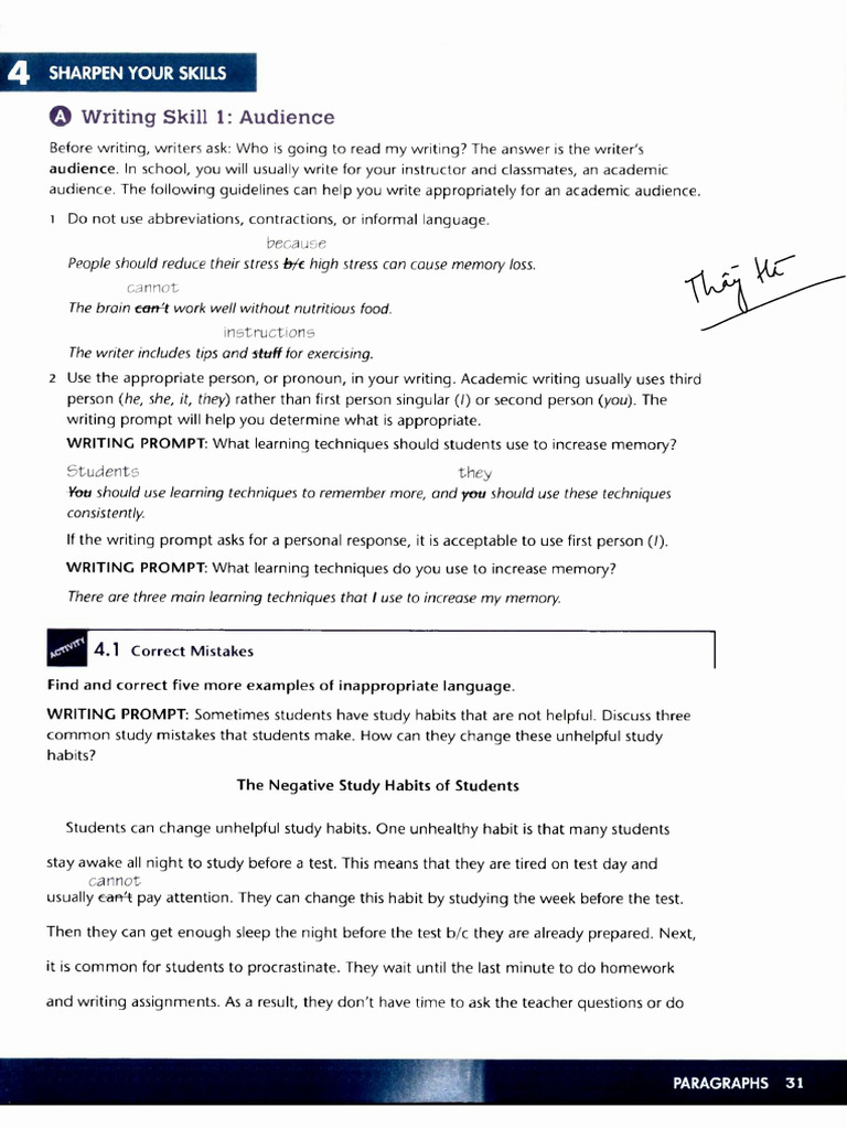 Sharpen Writing Skills 1 | PDF