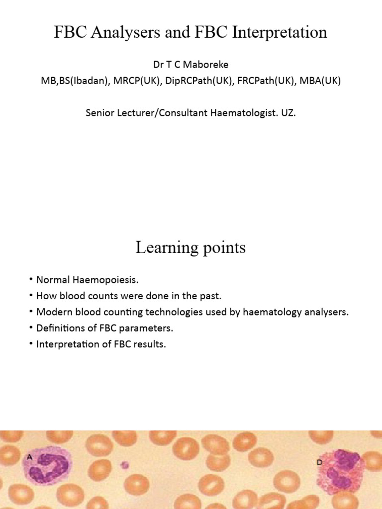 FBC Analysis and Interpretation Guide | PDF | Anemia | Leukemia