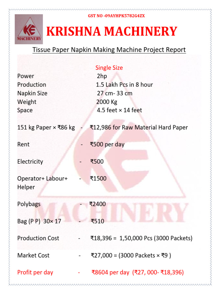 Paper Napkin Product Report 01-2023 | PDF