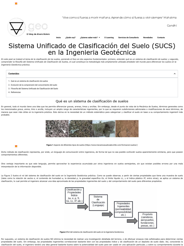 El Sistema Unificado de Clasificación Del Suelo (Sucs) en La Ingeniería Geotécnica | PDF | Hogar ...