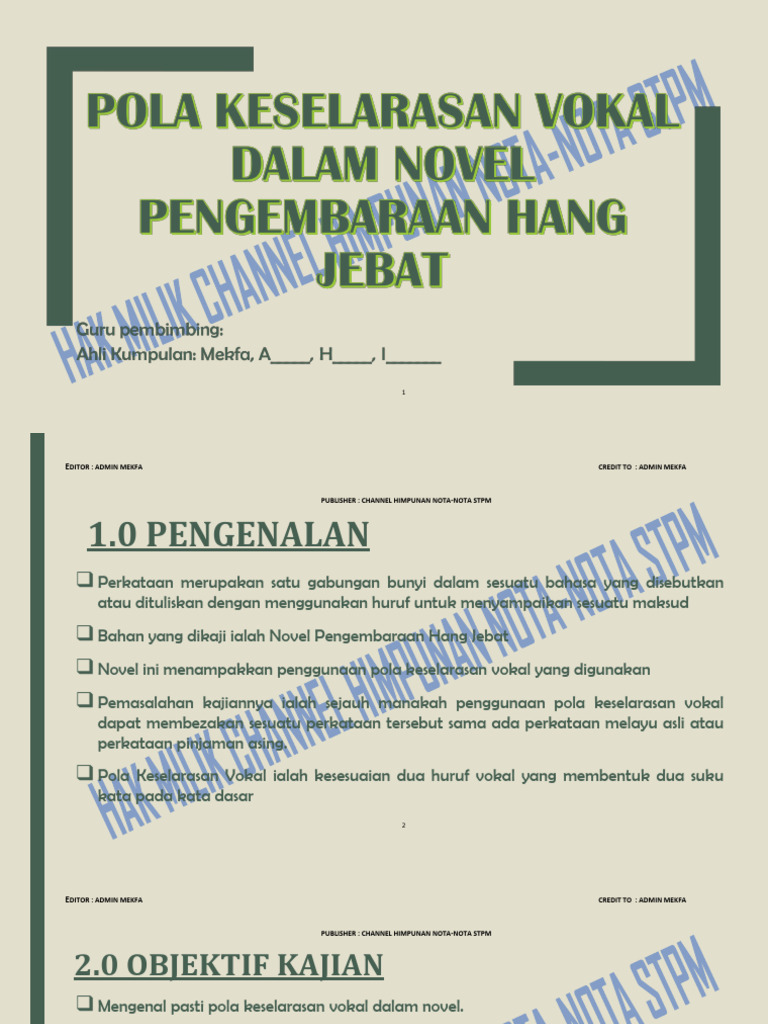 Contoh Slide Viva KK BM K5 | PDF