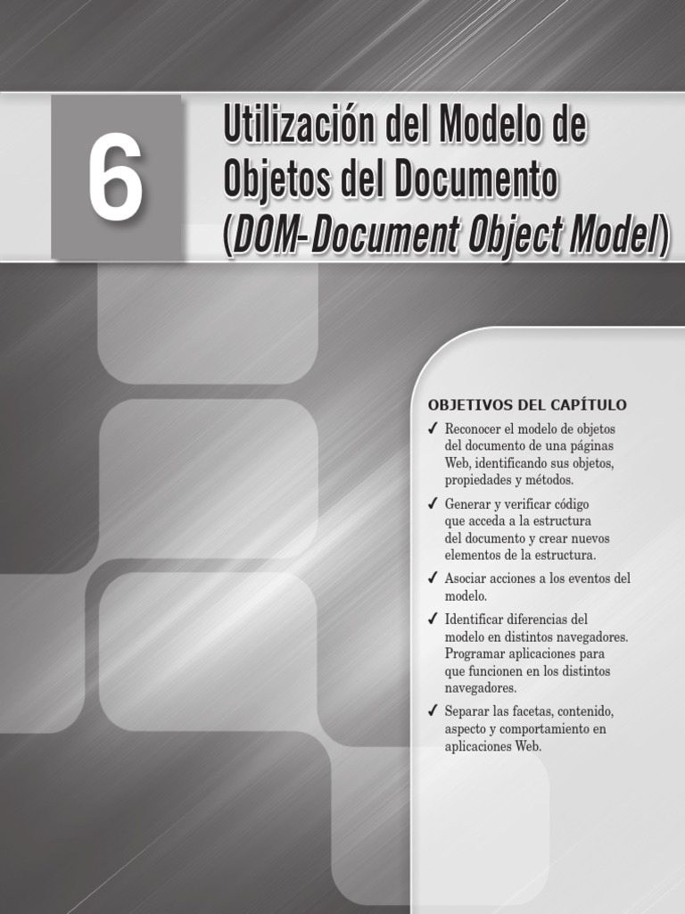 Capítulo 6 Solucionario | PDF | Modelo de objeto de documento ...