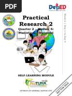 Practical Research 2. Module 2 | PDF | Sampling (Statistics) | Statistics