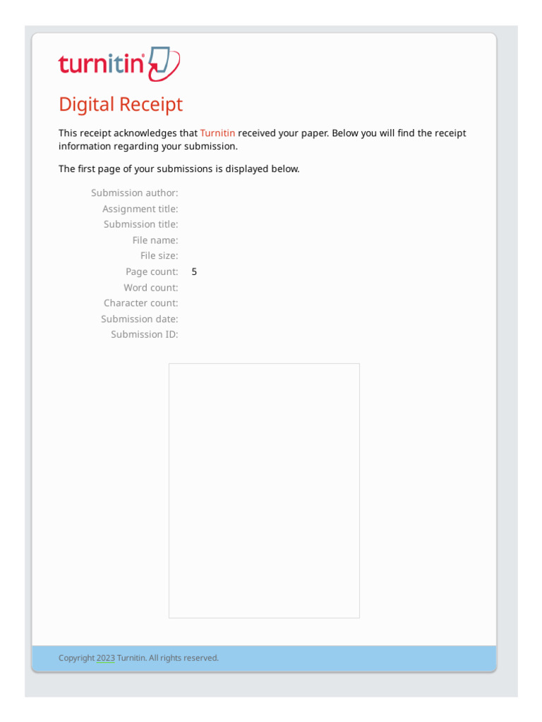 Turnitin Submission Receipt | PDF