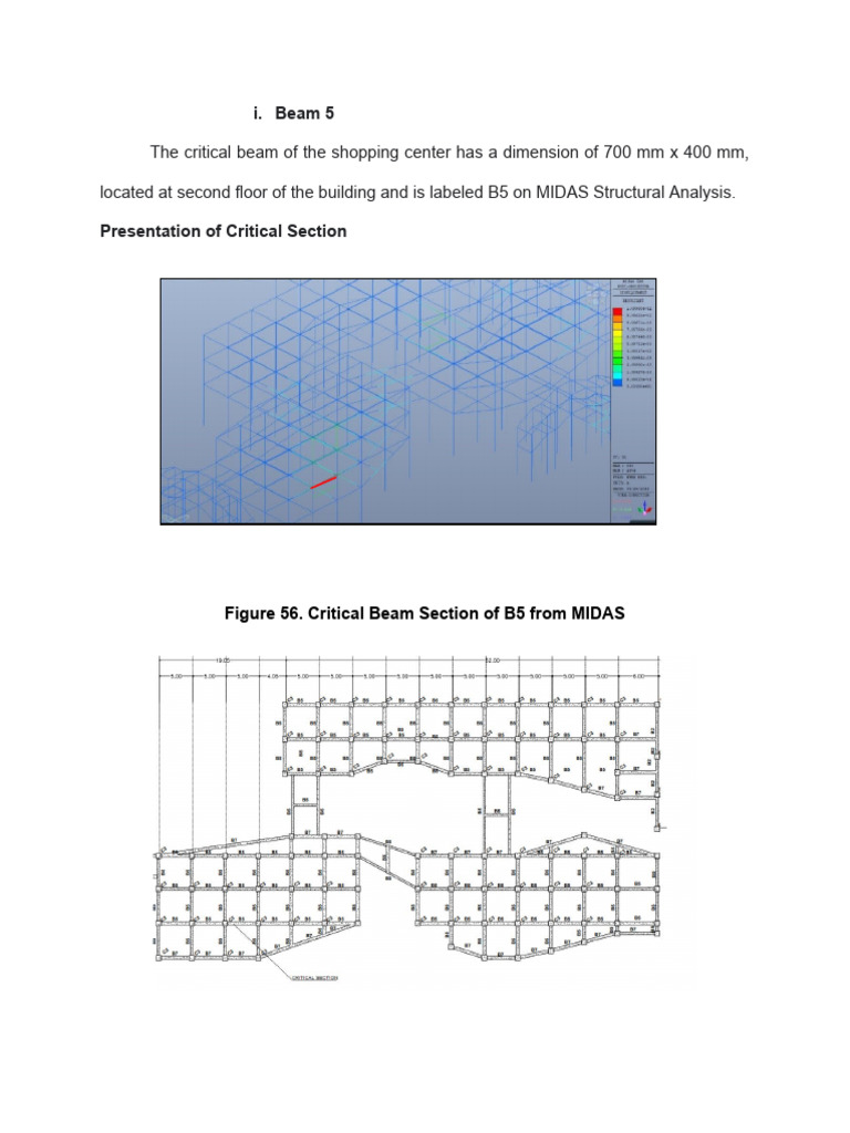 Beam 5 COMPUTATION MIDAS CRITICAL SECTION | PDF