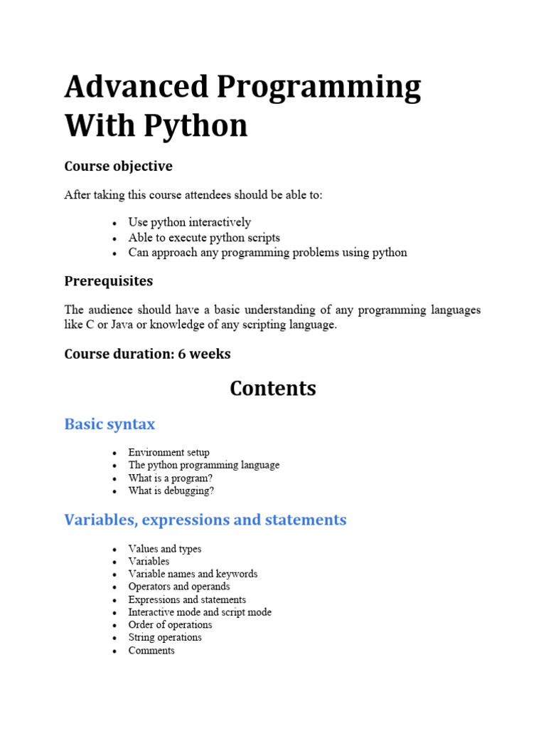 Advanced Programming With Python | Download Free PDF | Deep Learning ...