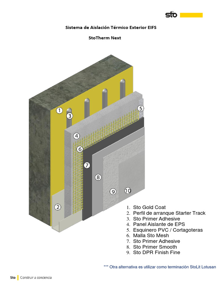 Sistema EIFS: Aislación y Acabado Sto | PDF | Sector secundario de la ...