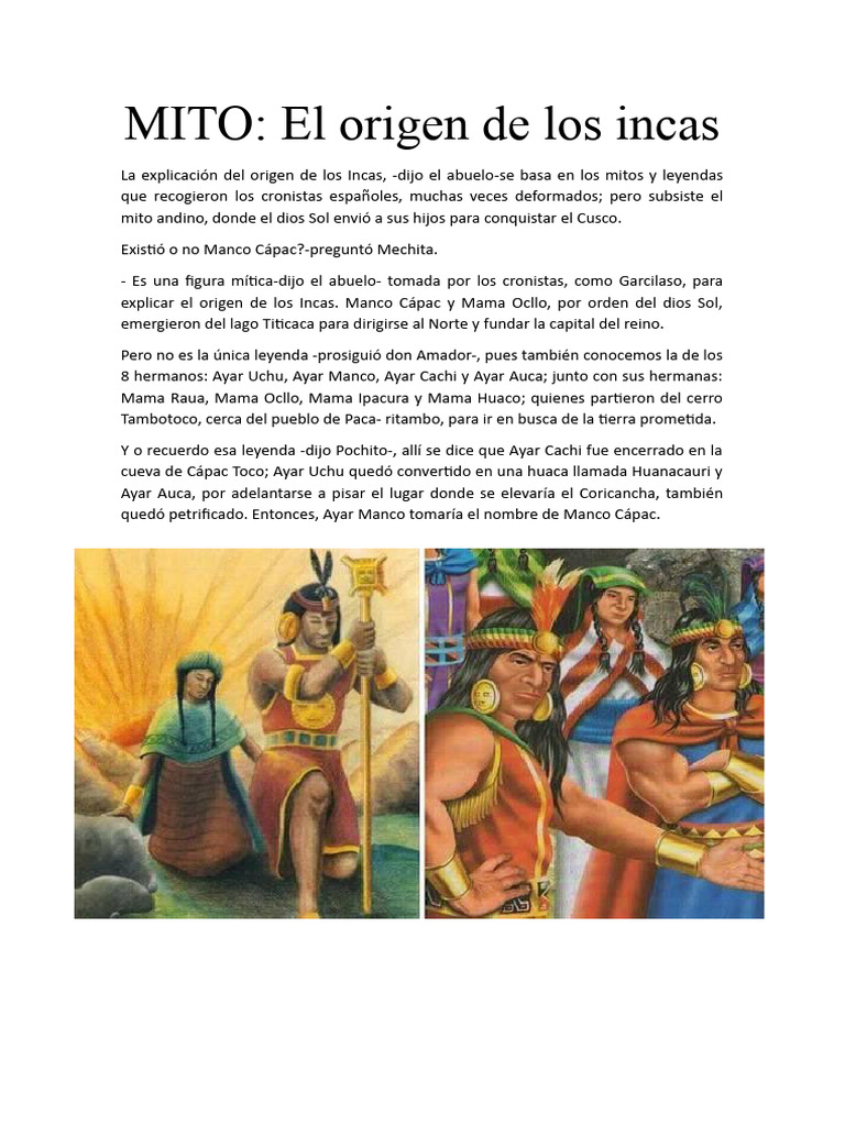 Origen de los incas | PDF