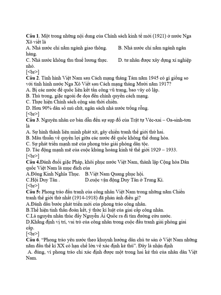 Đề hsg sử 12 | PDF