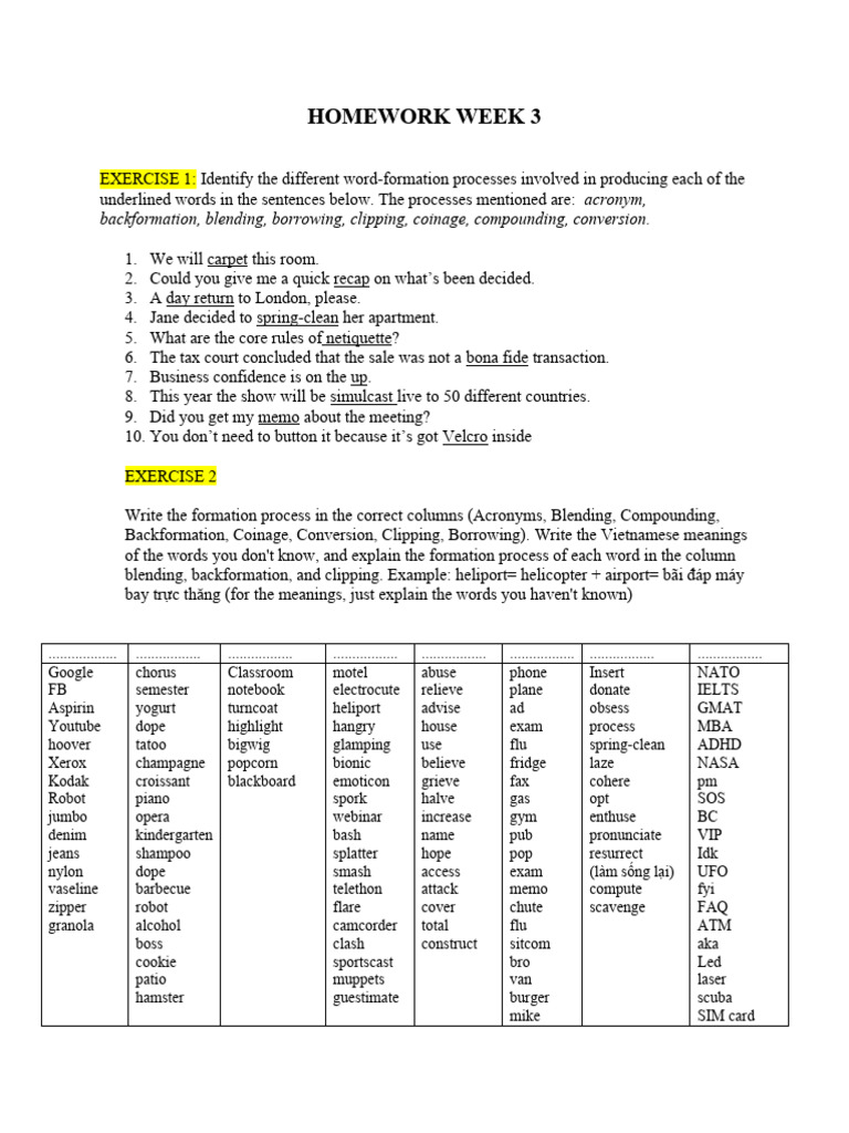 Homework - Week 3 | PDF
