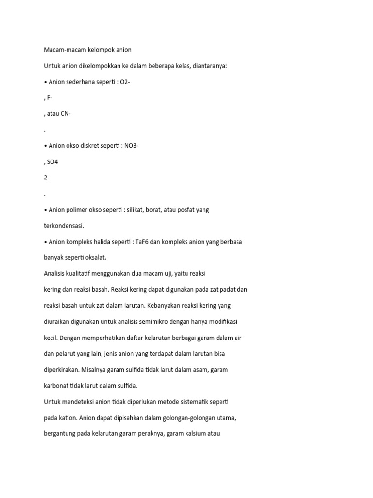Anion Nitrat | PDF