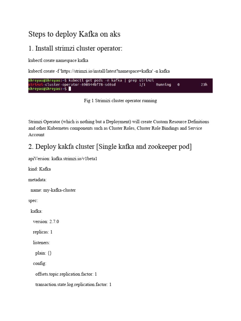 Kafka Deployment Aks | PDF