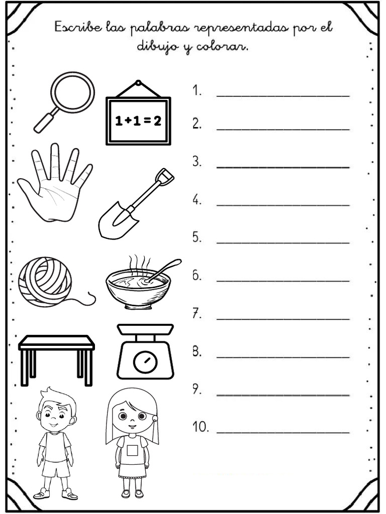 Dictado de 10 Palabras | PDF