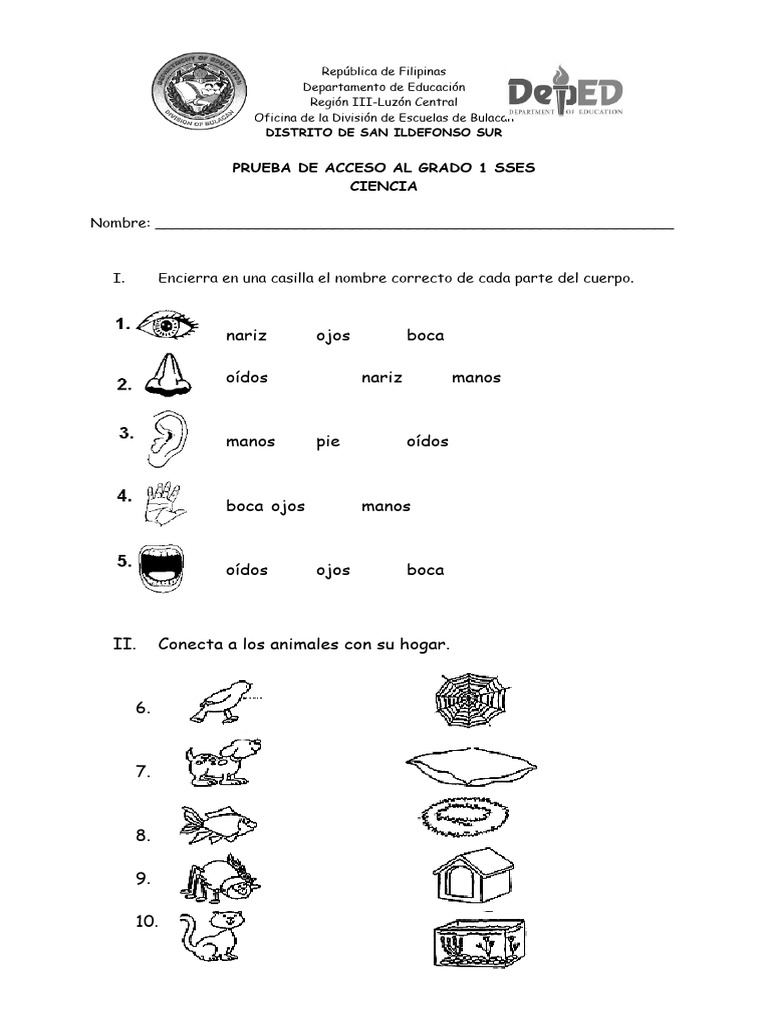 Prueba de Clase de Ciencias 2 | PDF Prueba de Clase de Ciencias 2 | PDF