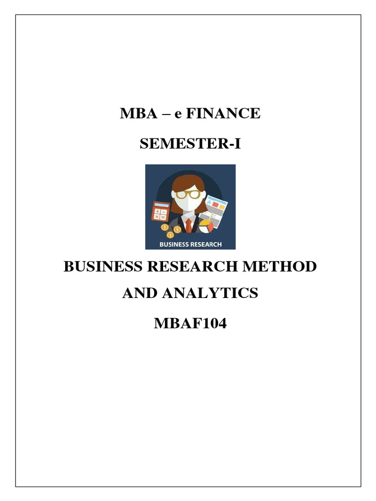 MBA-e Finance-Business Research Methods and Analytics-Unit 4 | PDF ...