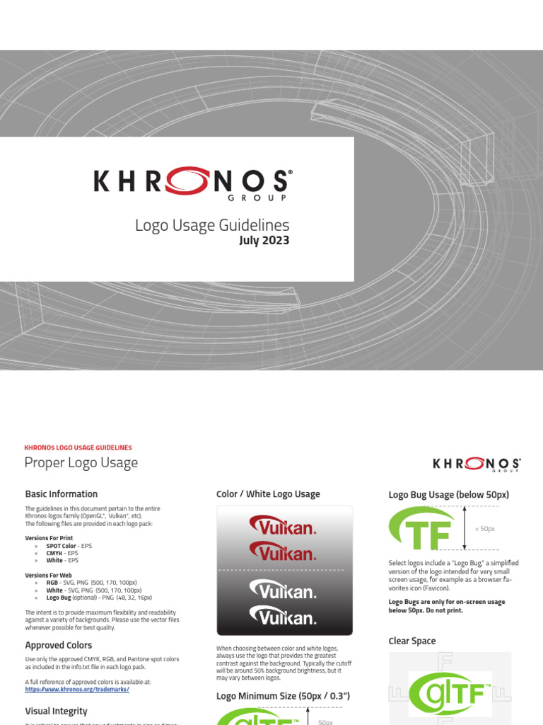 Khronos Logo Usage Guide | PDF | Graphics Software | Computer Science