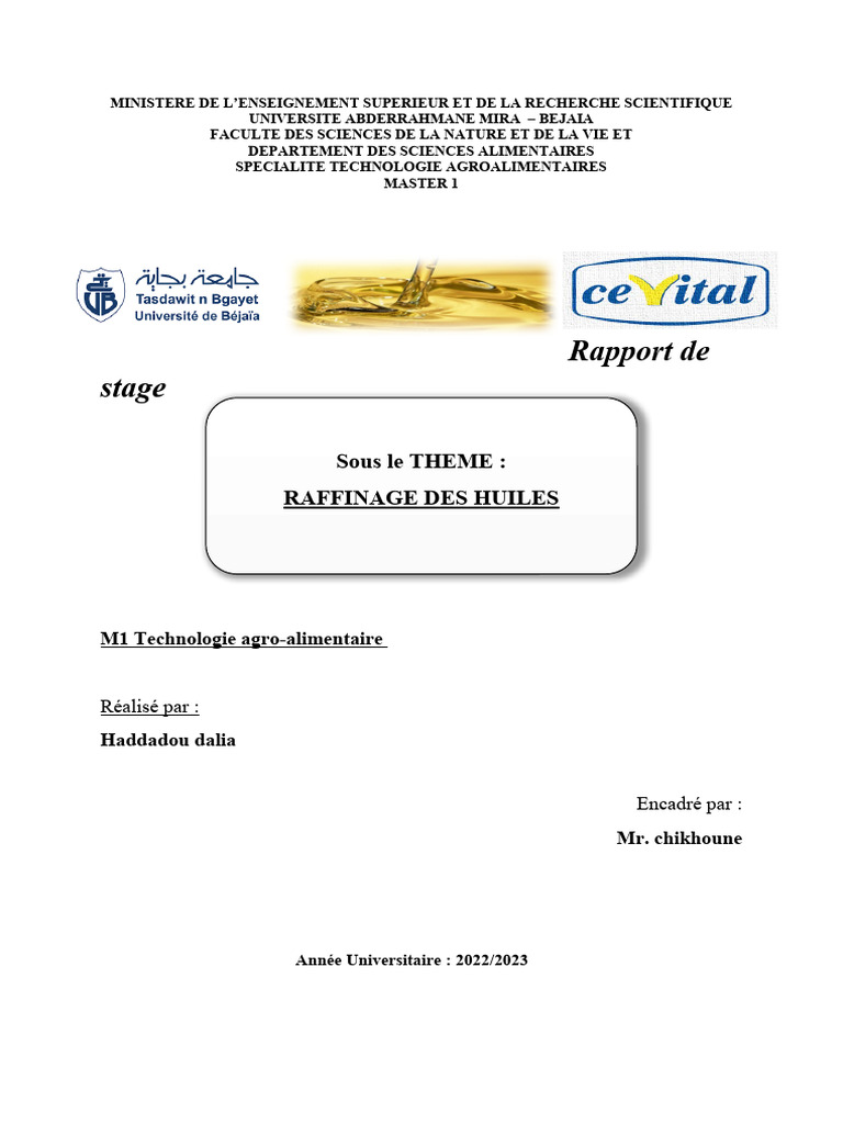 Rapport Demi Fini DALYA01 | PDF