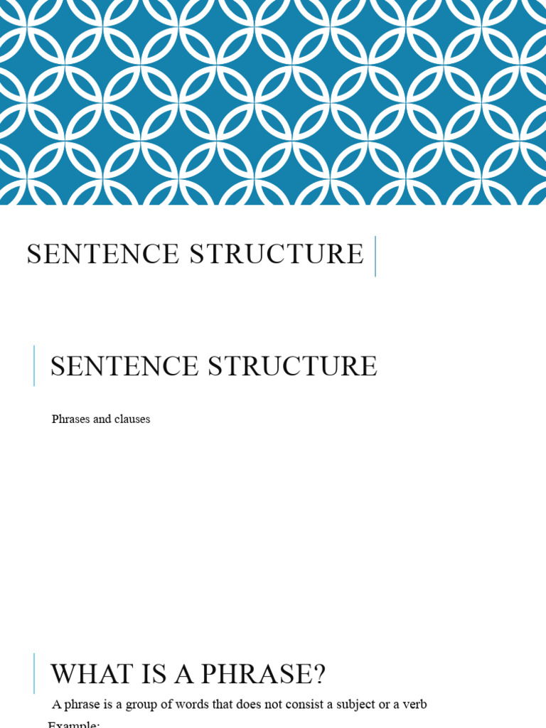 Sentence Structure Revised | PDF