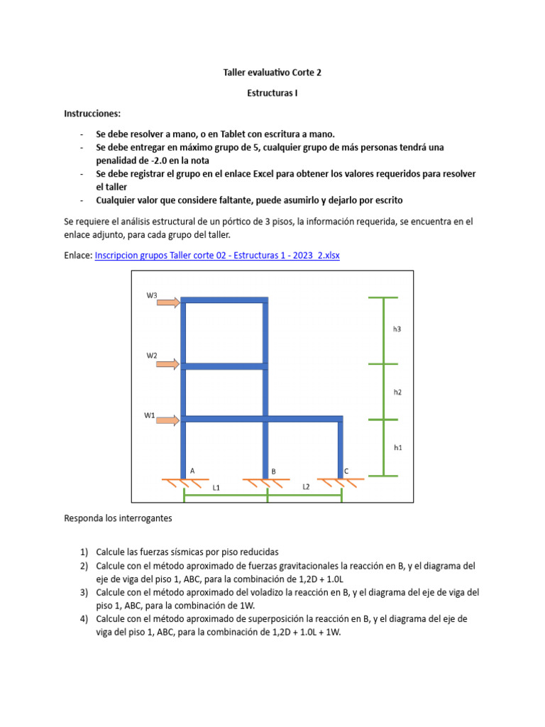 Taller 02 - Estructuras 1 - 2023 - 2 | PDF