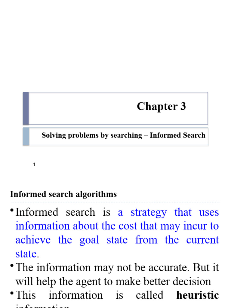 Chapter 3 - Problem Solving by Searching (II) | PDF | Computer Science | Computational Science