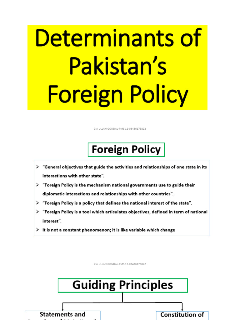 Determinants of Pakistan's Foreign Policy | PDF | Politics