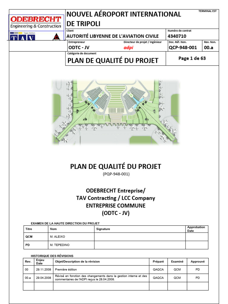 Plan Qualité: Aéroport Tripoli Terminal Est | PDF | Ordinateurs