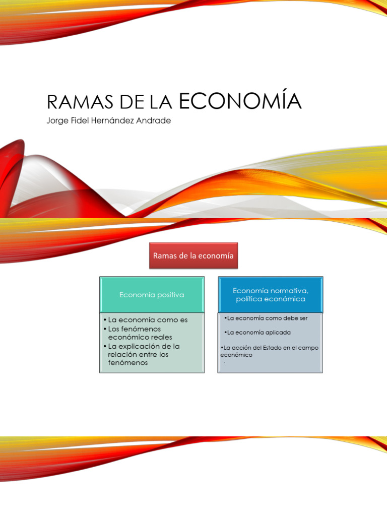 Presentación Ramas De La Economía Pdf 4597