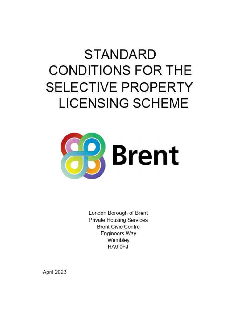 Brent Selective Licensing Conditions Guide | PDF | Leasehold Estate ...
