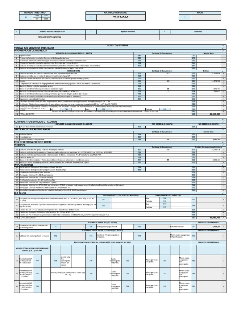 F29 Actualizado | PDF