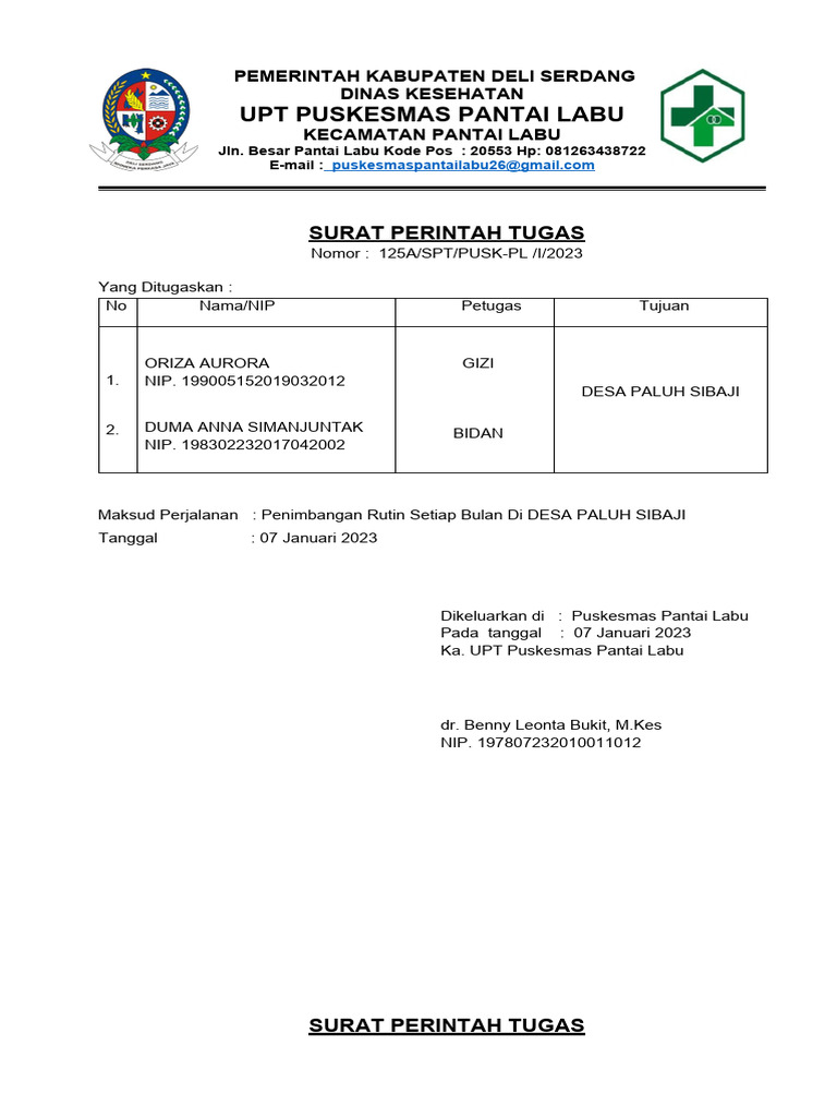 SPT PALUH SIBAJI PENIMBANGAN RUTIN SETIAP BULAN FIX | PDF