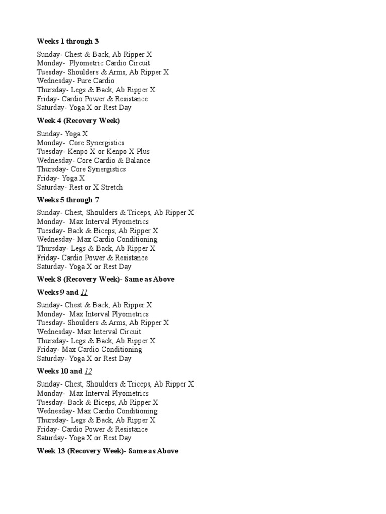 P90X Insanity Hybrid | PDF | Lifestyle