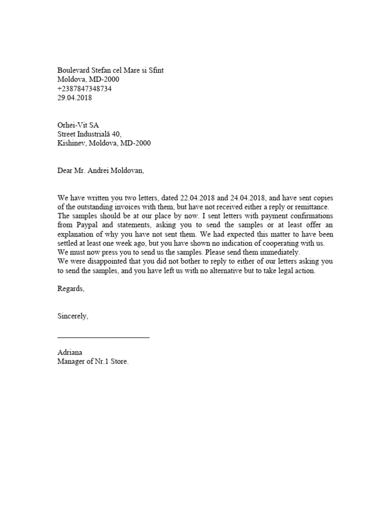 Third Request Final Demand Pdf 