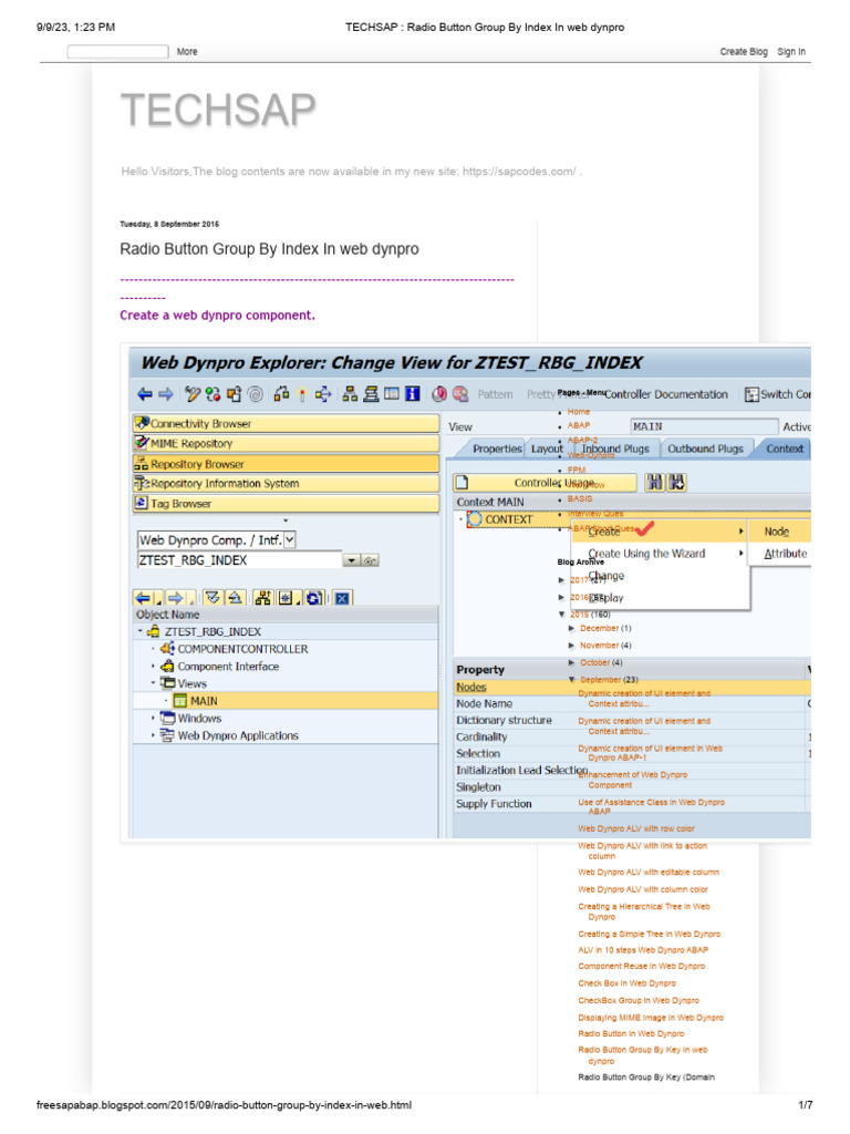 TECHSAP - Radio Button Group by Index in Web Dynpro | PDF | Information Technology | System Software