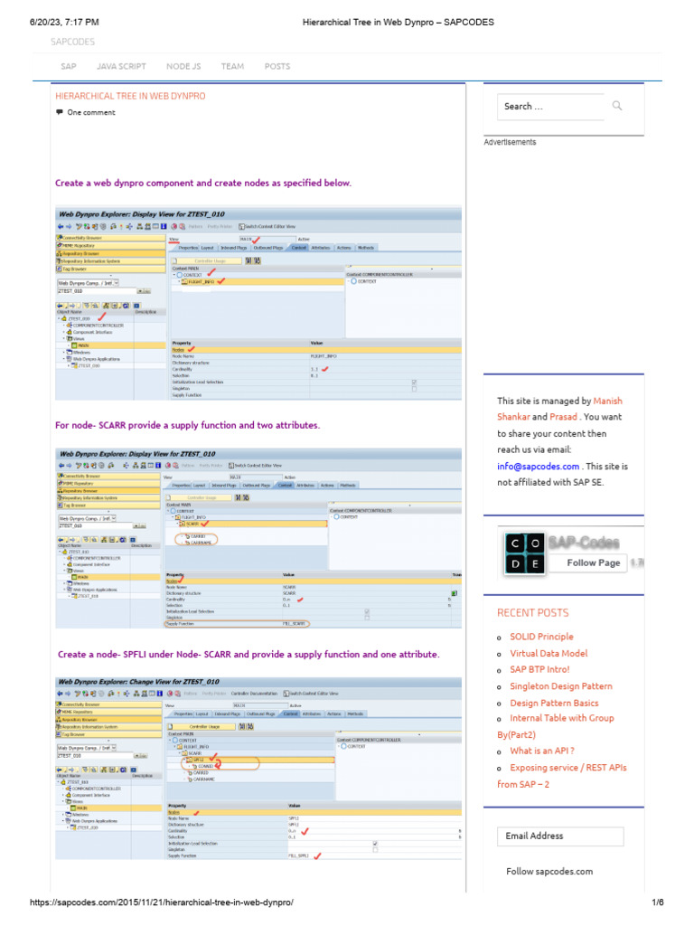 Hierarchical Tree in Web Dynpro | PDF